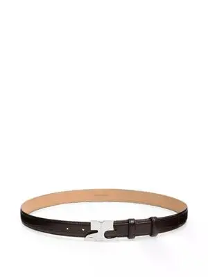 COURREGES Croc-embossed Leather Belt - Brown