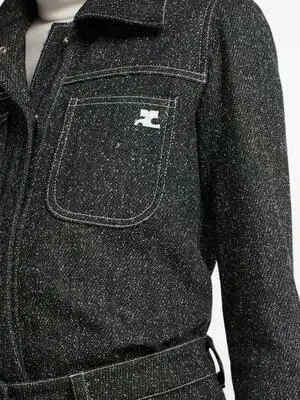 COURREGES Denim Tweed Shirt Jacket