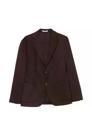Eleventy Single-breasted Notched-lapels Blazer - Brown