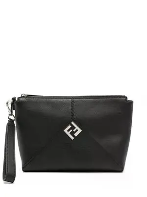 Fendi Lui Ff-logo Clutch Bag - Black