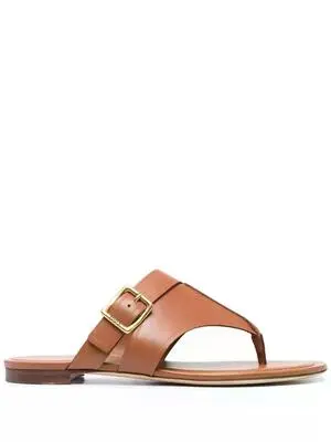 TOD'S Side-buckle Flat Sandals - Brown