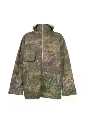 KAMIYA Paisley Camouflage Hooded Jacket