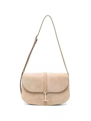 TOM FORD T-bar Suede Crossbody Bag - Neutrals