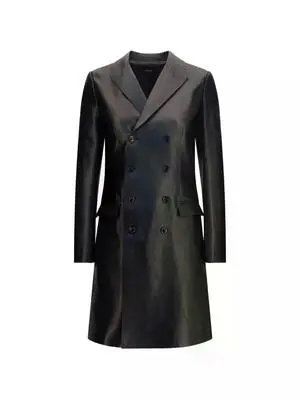 TOM FORD Double-breasted Calf Leather Coat