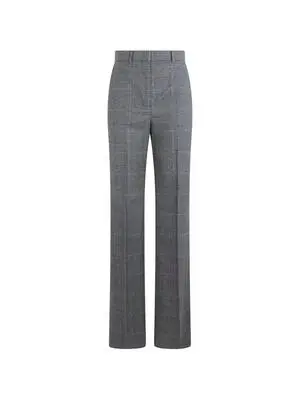Max Mara Prince Of Wales Check Wide-leg Trousers - Grey