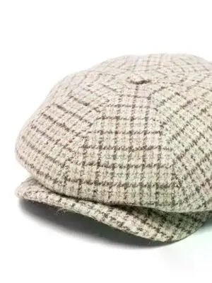 Eleventy Check-pattern Baker-boy Cap