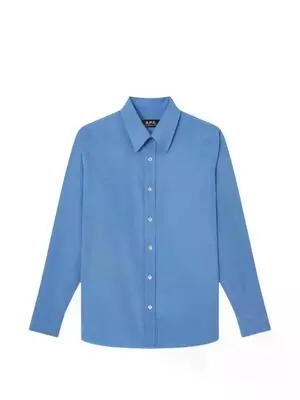 A.p.c. Kayla Button-down Long-sleeve Shirt - Blue