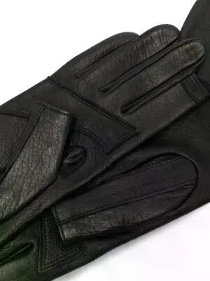 Rick Owens Asymmetric Leather Gloves