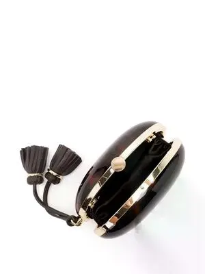 SELF-PORTRAIT Tortoiseshell-effect Tassel-detail Clutch Bag