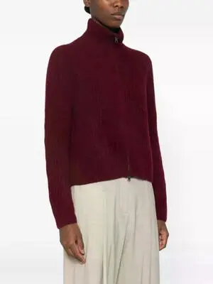 LISA YANG Sadie Ribbed-knit Zip-up Cardigan