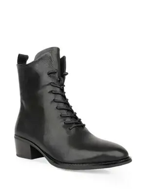 LINDA BAUMANN Lace-up Leather Boots