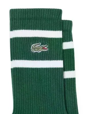 Lacoste Logo-embroidered Striped Socks