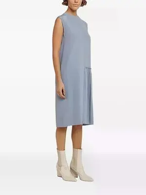 FERRAGAMO Pleated-detail Sleeveless Midi Dress