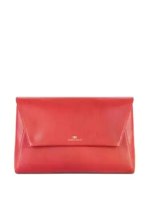 Elisabetta Franchi Leather Clutch Bag - Red
