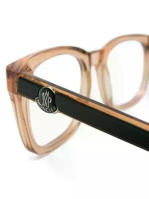 Moncler Logo-plaque Arm Glasses - Brown