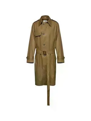 MAISON MARGIELA Belted Single-breasted Trench Coat - Green