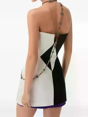 Versace Silk Duchesse Mini Dress