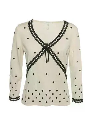 Max Mara Polka-dot V-neck Top - Yellow