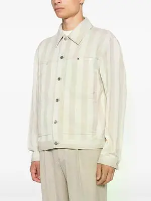 Fendi Vertical-stripe Denim Jacket