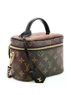 LOUIS VUITTON Vanity Handbag Reverse Monogram Canvas Pm Satchel - Brown