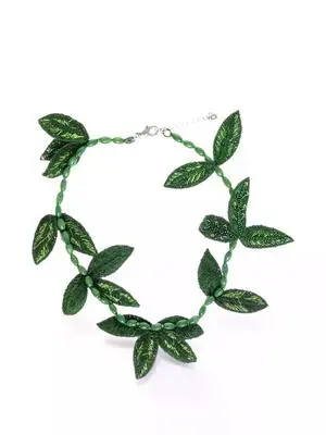 Dsquared2 Botanical Leaf Necklace - Green