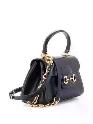 Gucci Horsebit 1955 Top Handle Flap Bag Leather Mini Shoulder Bag