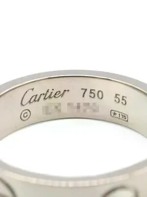 Cartier 18k White Gold Love Ring - Silver
