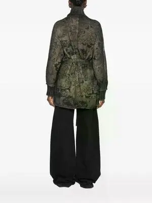 Avant Toi Jacquard Knit Belted Coat