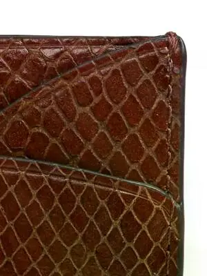 Tory Burch Romy Snake-embossed Flat Card Case