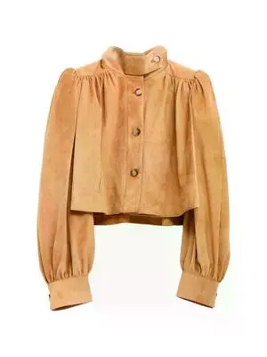 Chloé Gathered Puff-sleeve Jacket - Neutrals