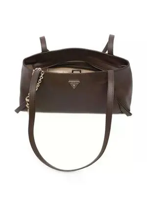 Guess Logo-plaque Pebbled Shoulder Bag