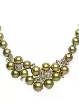 Yoko London Tahitian Pearl And Diamond Necklace