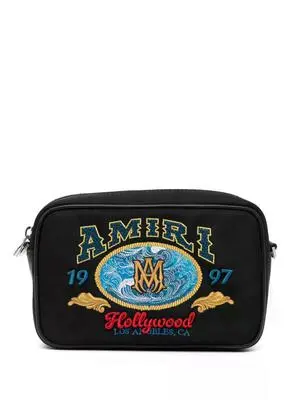 Amiri Logo-embroidered Camera Bag - Black