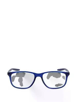 Nike Swoosh-detail Rectangle-frame Glasses - Blue