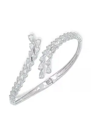 ARZANO Diamond Open Wrap Bracelet - Silver
