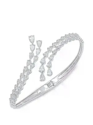 ARZANO Diamond Open Wrap Bracelet - Silver