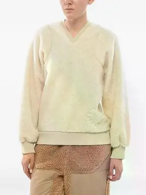 Stella McCartney Embroidered-logo Faux-fur Sweater