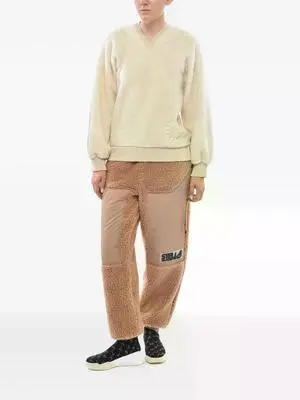 Stella McCartney Embroidered-logo Faux-fur Sweater