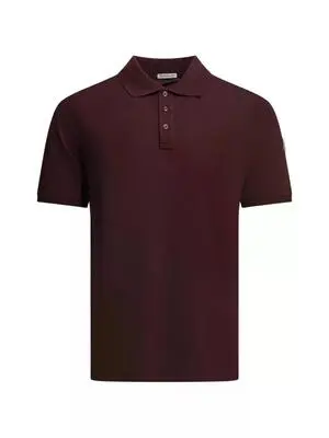 Moncler Logo-patch Striped Polo Shirt - Red