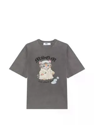 MSGM Graphic-print T-shirt - Grey