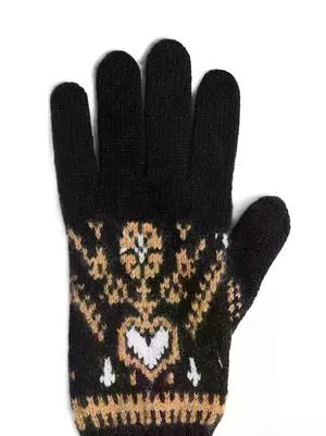 Khaite Domini Gloves In And Camel Multi