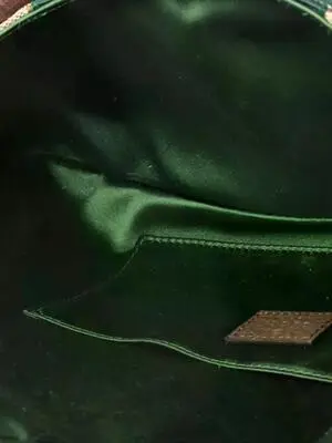 Gucci Horsebit Nm Web Chain Clutch Gg Canvas Medium Shoulder Bag