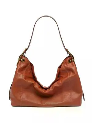 DIESEL® D-line Shoulder Bag In Shiny Leather - Brown