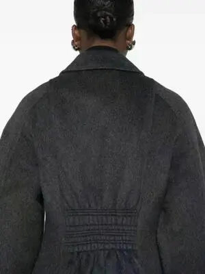 Stine Goya Shirred-waist Single-breasted Coat