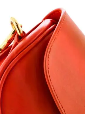 Dior Bobby Flap Bag Leather East West Crossbody Bag - Orange