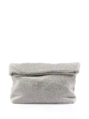 TWENTY FOURHAITCH Crystal-embellished Clutch Bag - Grey