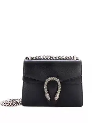 Gucci Dionysus Bag Leather Mini Crossbody Bag - Black