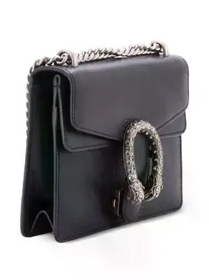 Gucci Dionysus Leather Mini Crossbody Bag - Black