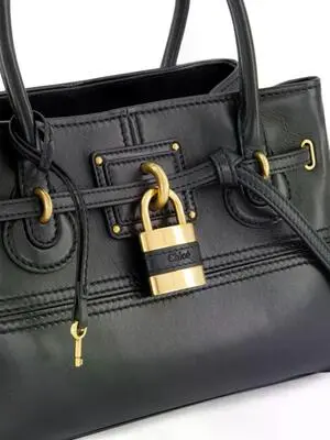 Chloé Padlock Leather Tote Bag