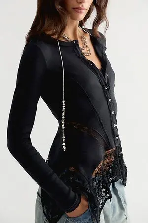 Free People Melody Cardigen At Free People In Clean Ivory Black